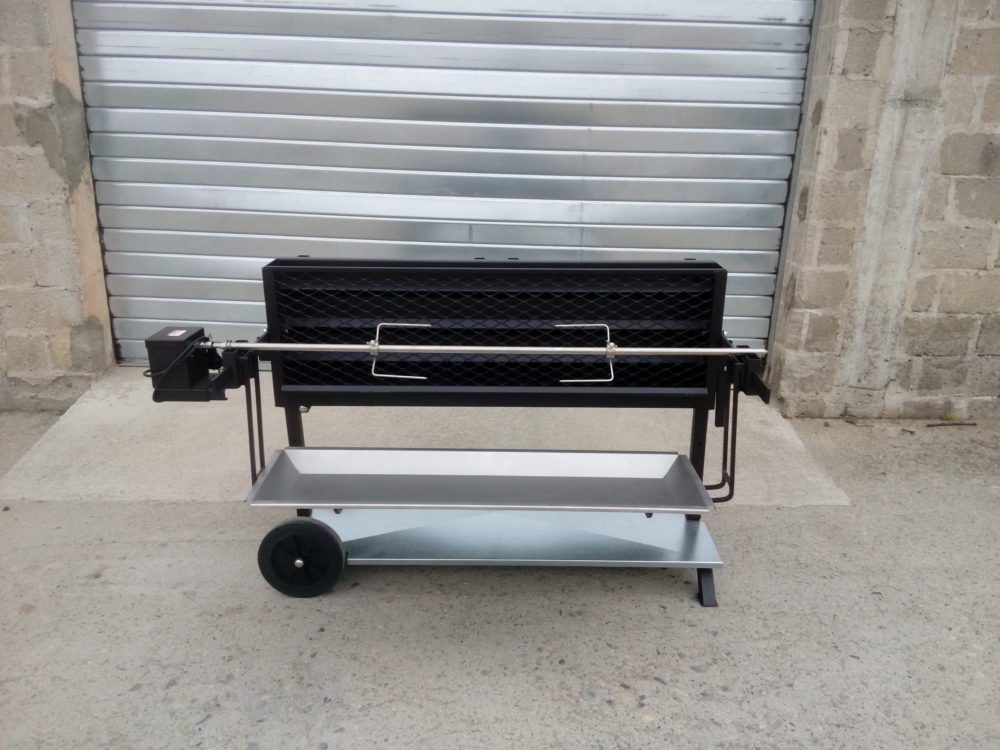 Tourne broche Le marquier MECHOUI 120*32 ACIER + CHARIOT VENTE